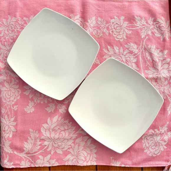 Dining | 2 Elegant White Square 7 Plates | Poshmark